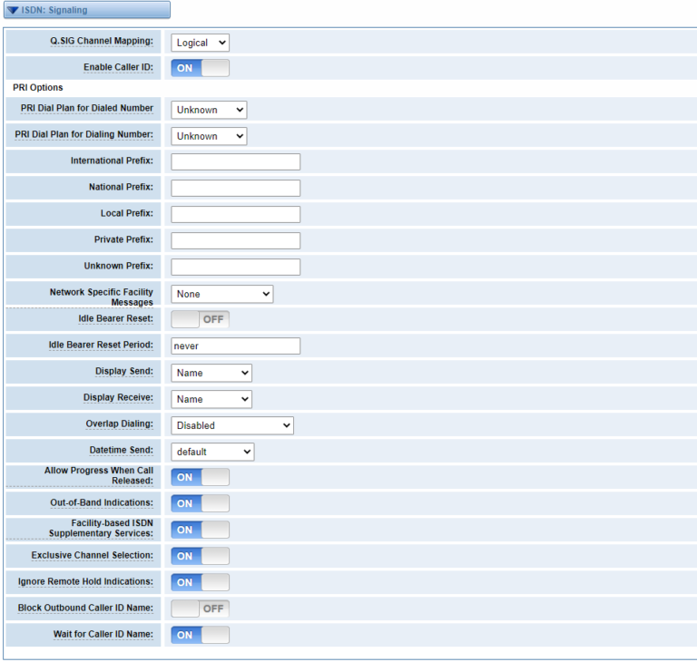 How To Configure PRI Signalling | OpenVox Document Center