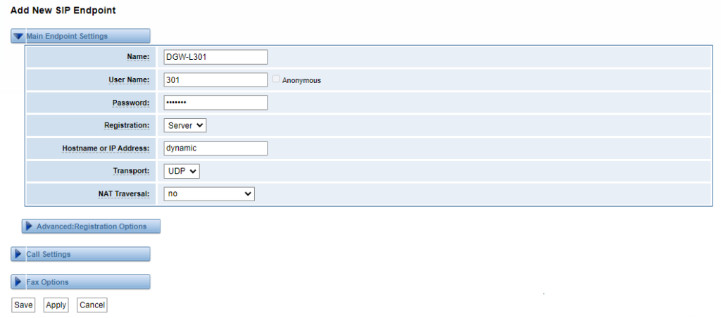 DGW-L301 User Manual | OpenVox Document Center